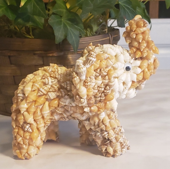 Vintage | Accents | Vintage Elephant Figure Made Of Shells | Poshmark